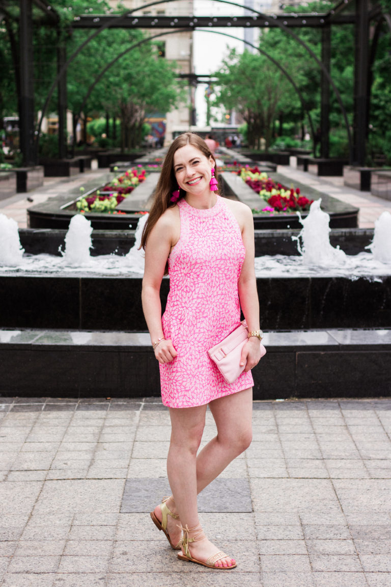 Pink Shift Dress & Thinking Pink - Bowtiful Life