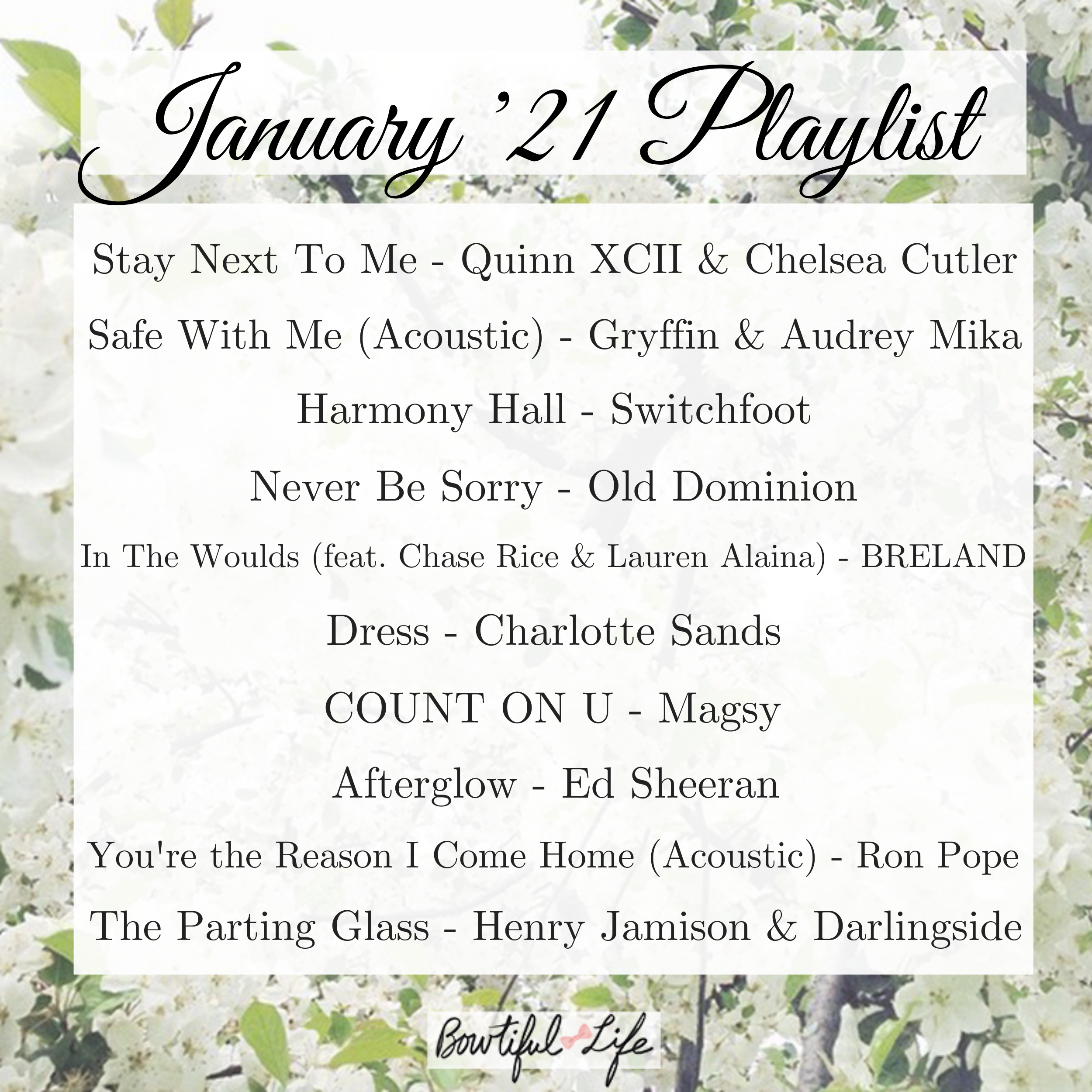January ’21 Playlist - Bowtiful Life